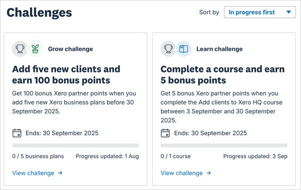 Complete challenges to unlock rewards – Xero Central