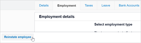 Rehire or reinstate a terminated employee – Xero Central