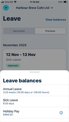 Changes to leave – Xero Central